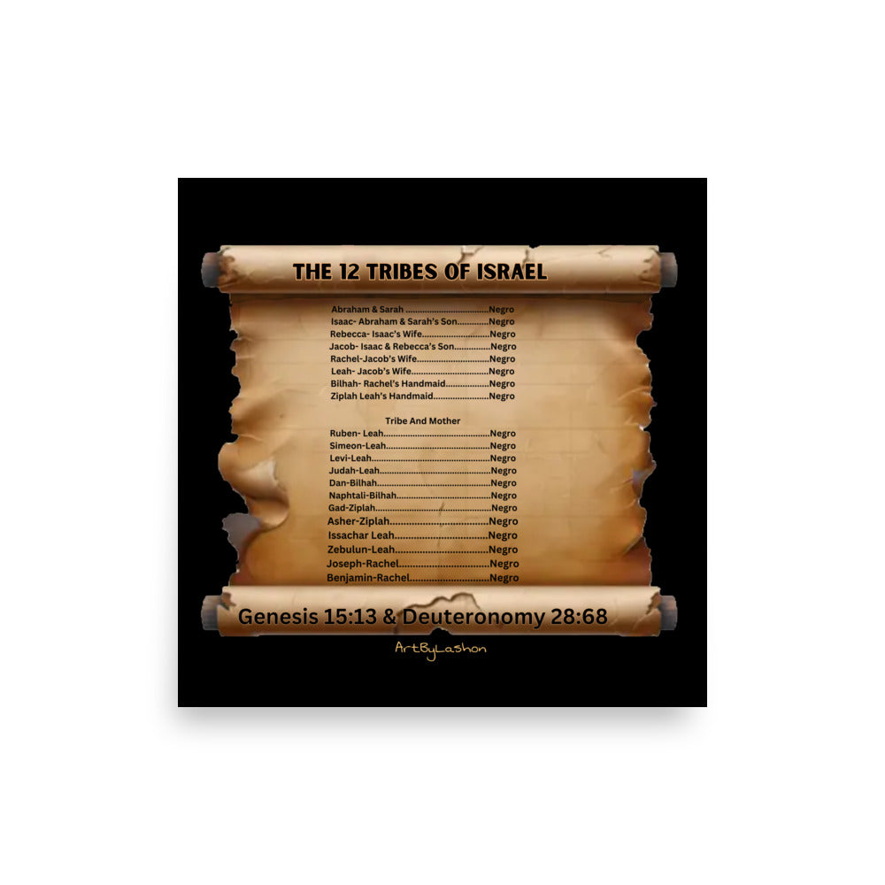 12 Tribes Of Israel - Poster – Art By Lashon Shop